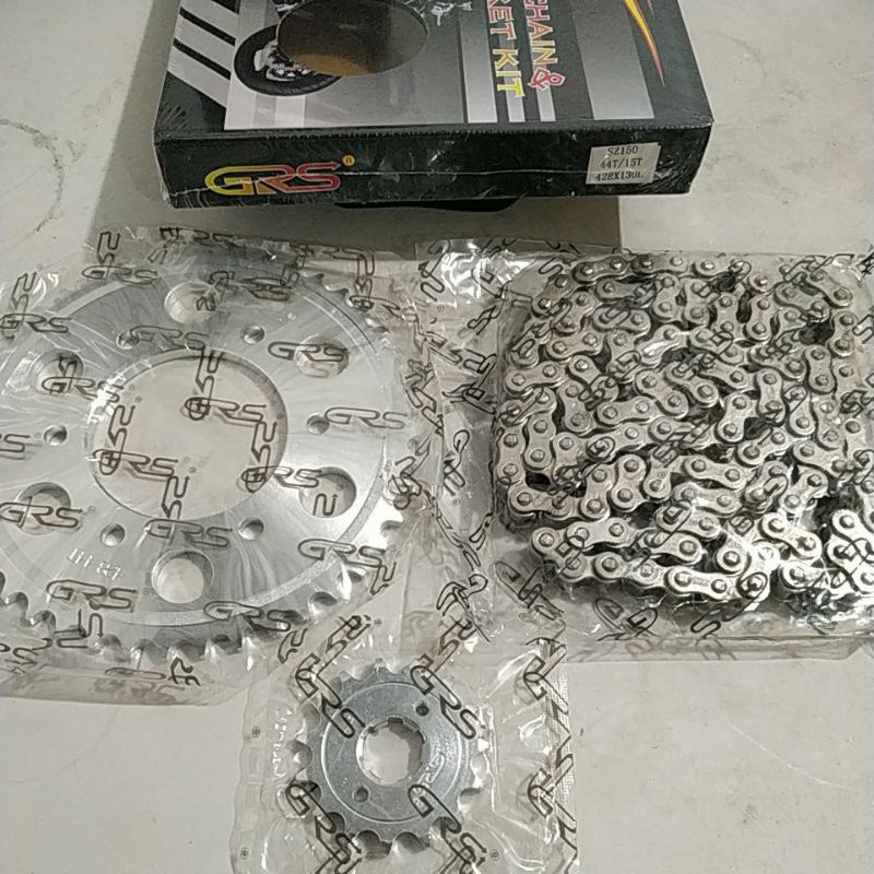 YAMAHA SZ150/FZi150/SZ16 SPROCKET CHAIN SET 44T/15T/40T/14T no.428x130L ...