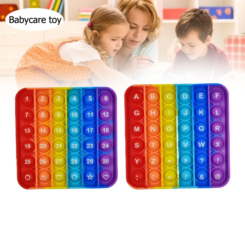 Rainbow Pop It Large Size Fidget Toy Decompression Multiplication ...