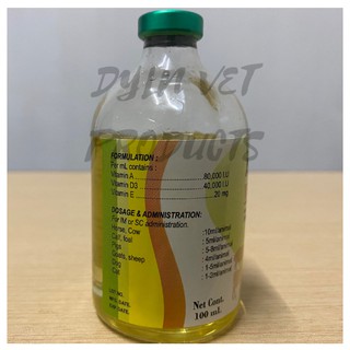 VITAMIN ADE 80 INJECTABLE FOR ANIMALS | 100 ML | VETGEN | Shopee ...