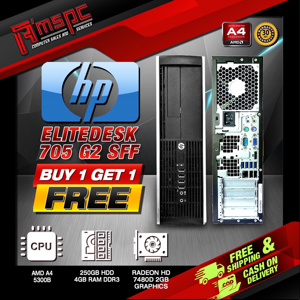 BUY 1 TAKE 1 SYSTEM UNIT ONLY HP SLIM CPU AMD A4-5300B 4GB DDR3 RAM ...