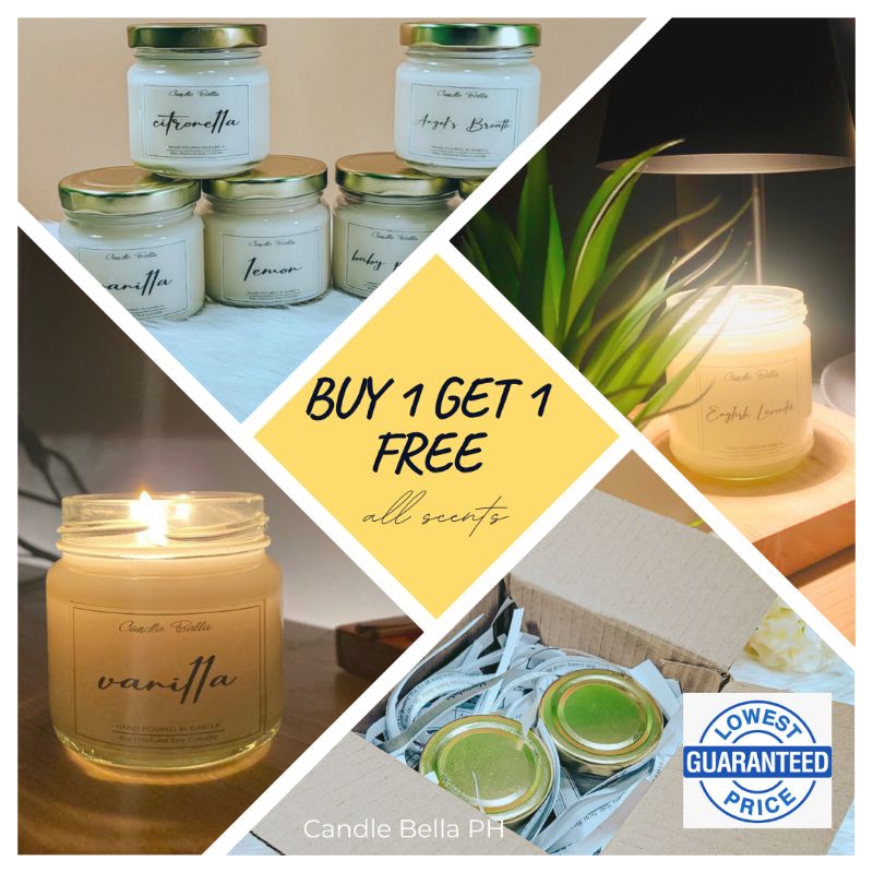 BUY 1 TAKE 1 CHOOSE ANY 2 for 390 Aromatherapy Scented Soy Candle ...