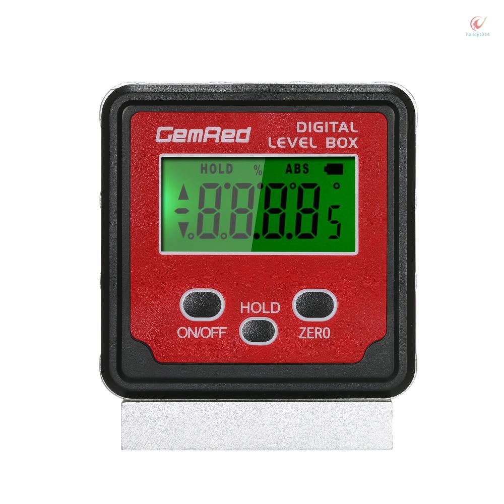 (nacyph)GemRed Level Box Angle Gauge Digital Angle Finder Inclinometer ...