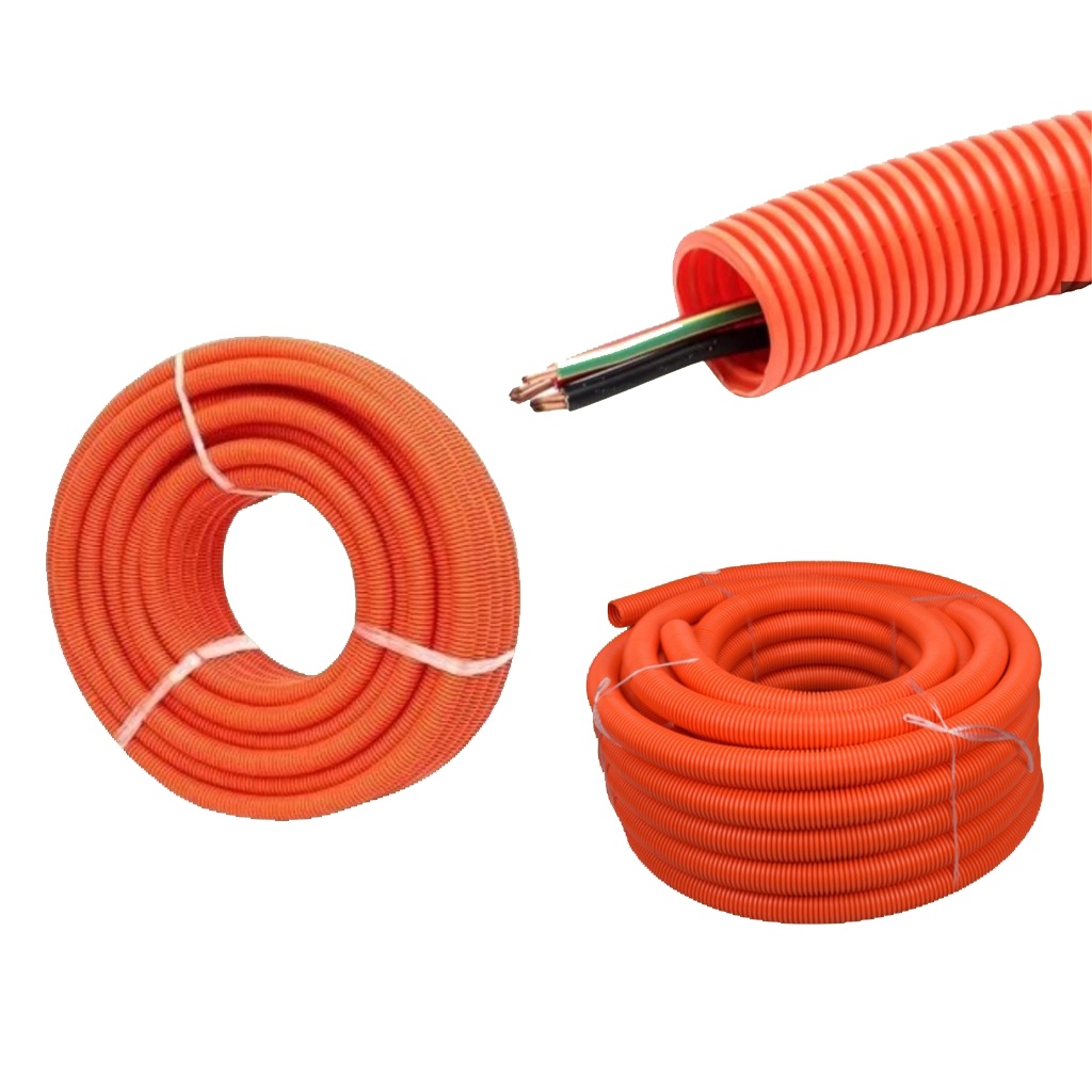 Orange Flexible Hose Electrical Conduit Hose 1/2 or 3/4 ( 50 METERS or 100 METERS ) (PER ROLL ...