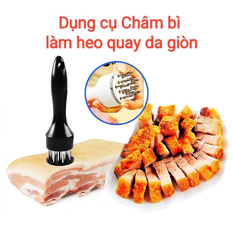 Tattoo tool for skin punctures and meat tenderizing meat to make roast ...