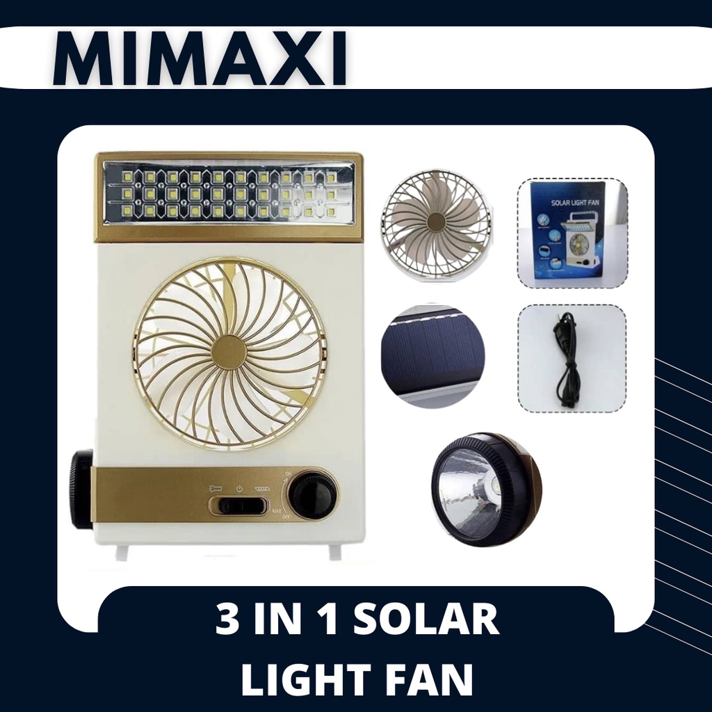 Original Solar Power Mini Fan with Led Table Lamp & Led Flashlight Mini ...