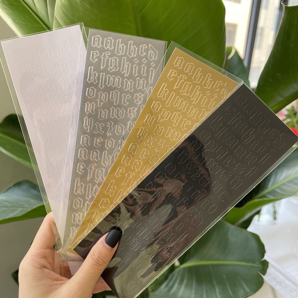 GaLiCiCi hot stamping silver letter stickers/DIY decorative stickers ...