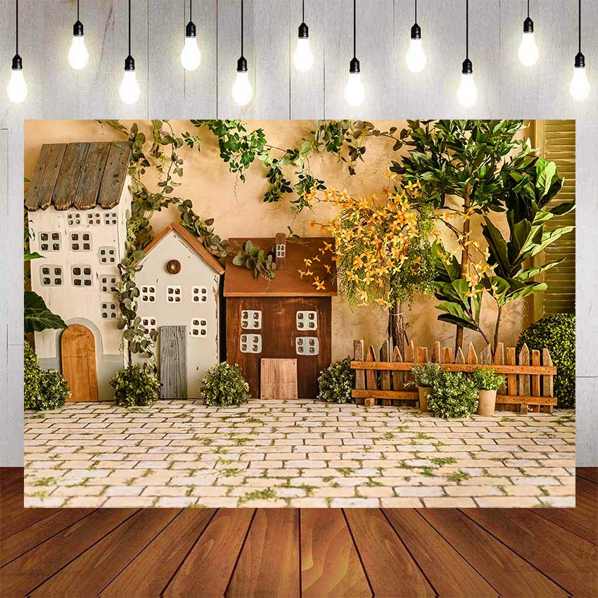 Spring Travel Strawberry Lemon Flowers 3D Backdrops For Girls Birthday ...