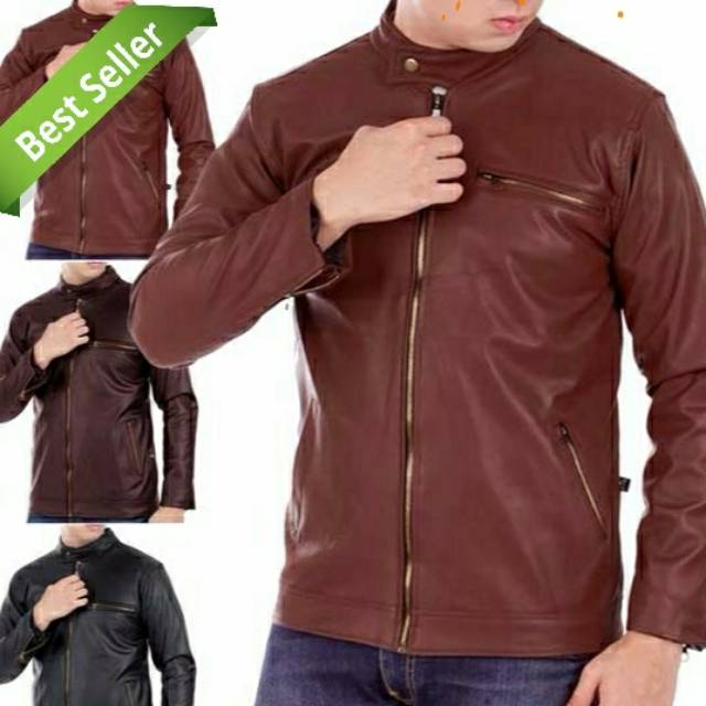 Premium Leather Jacket Mendomba Original Garut Casual Original Leather ...