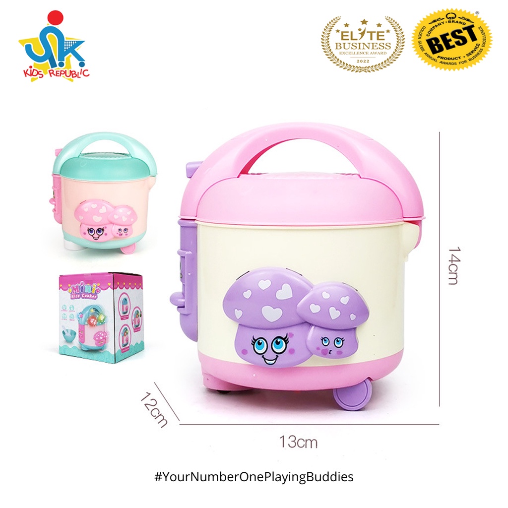 Electric Mini Rice Cooker with Light Musical Universal Wheel Pretend ...
