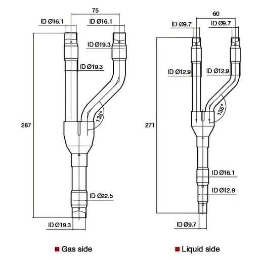 Copper Refnet Joints for VRV / VRF Units | Shopee Philippines
