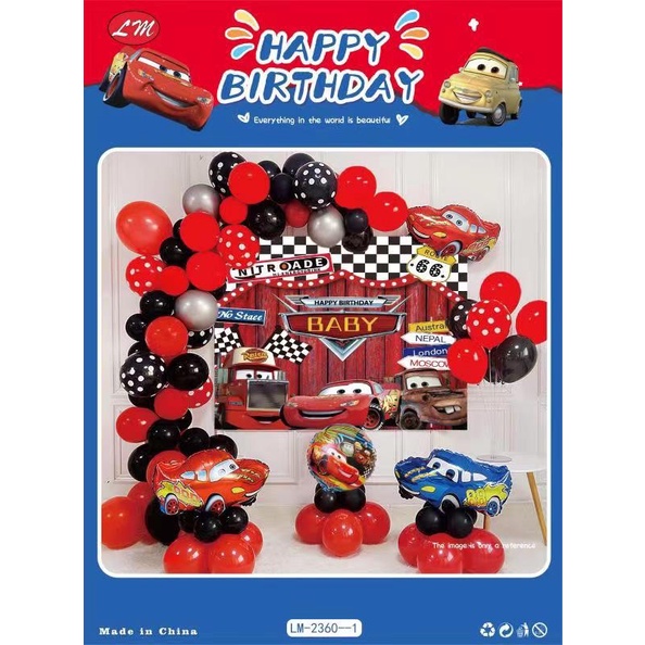 Girl Boy Cartoon Character Theme Party Balloon Garland Decoration Set ...