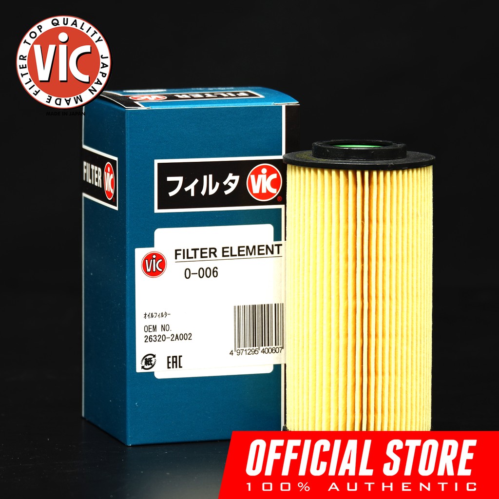 VIC Oil Filter Element Type O-006 for Hyundai Accent, Getz, Matrix(Outlet) | Shopee Philippines