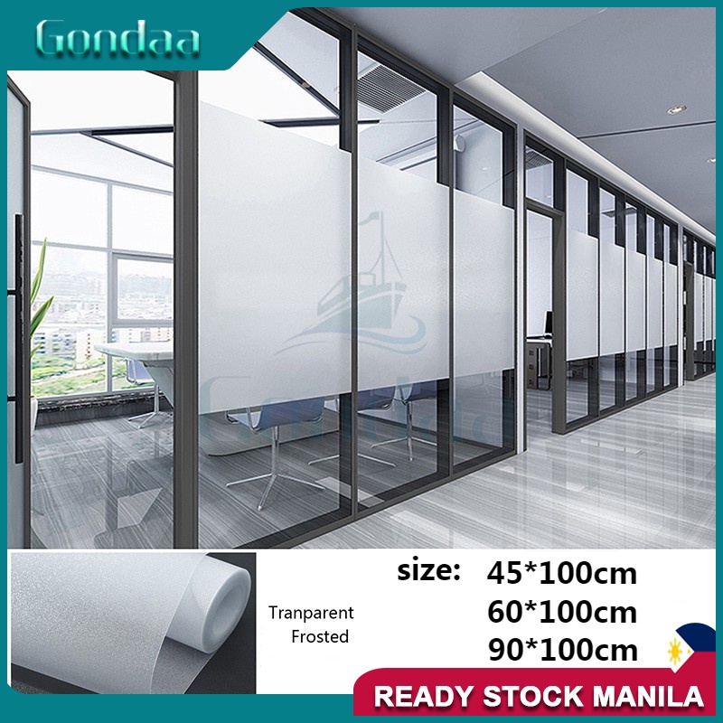 Window Privacy Film Frosted Window Sticker Static Cling Vinyl Glass ...