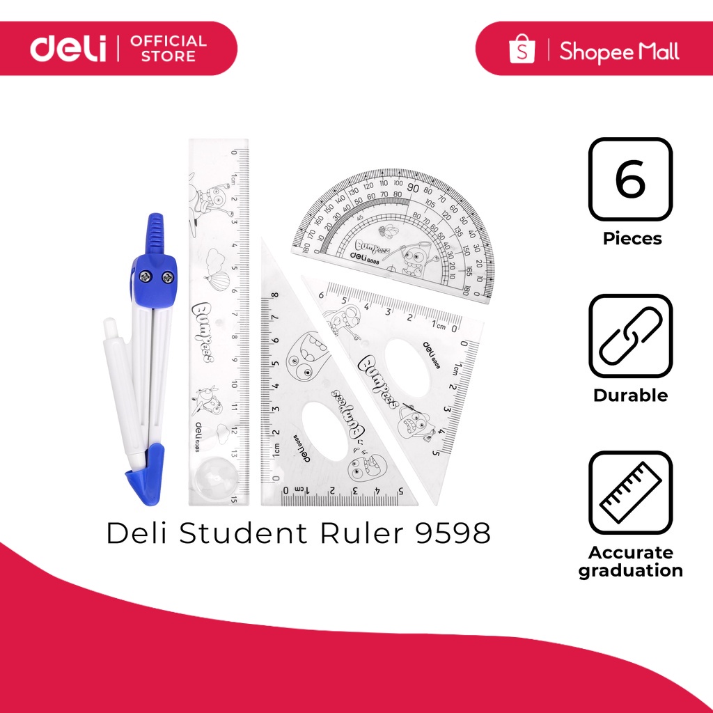 Deli 9598 - Student Ruler (1PC) [75259598] | Shopee Philippines