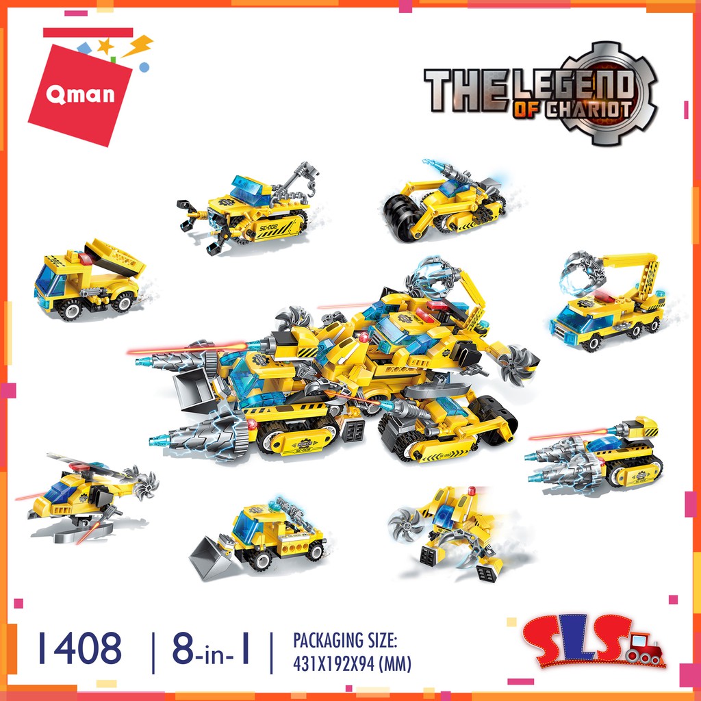 Theona.tata Lego Futuristic Vehicle - The Legend of Chariot - QMAN 1408 - Unit Price | Shopee ...
