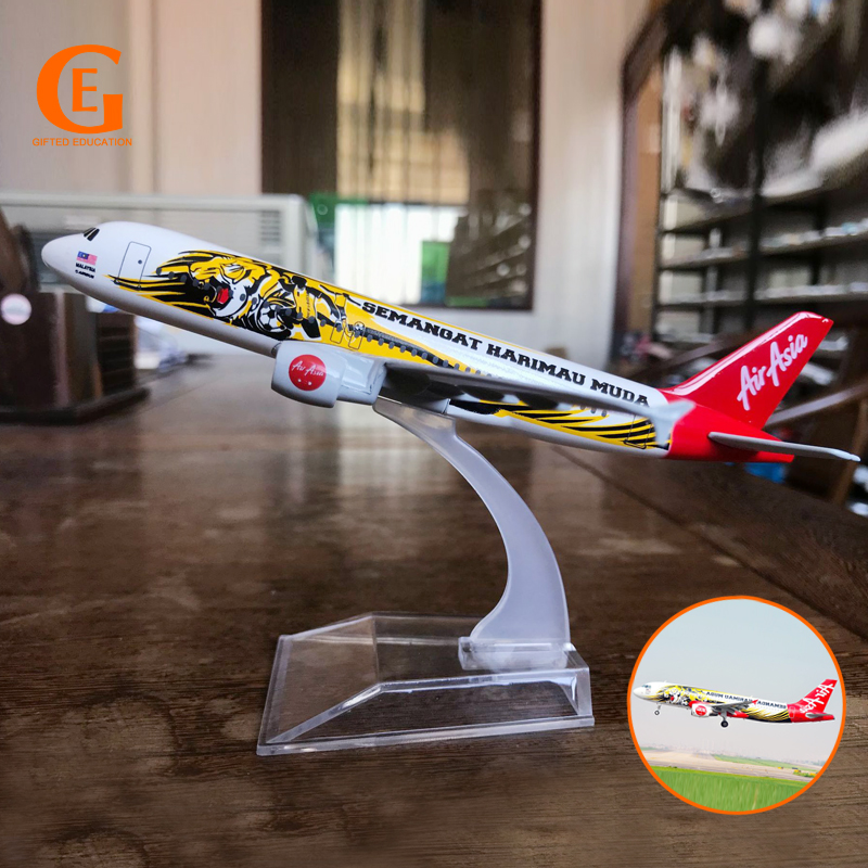 Air Asia Tiger A320 Aircraft Model Asian Tiger Metal Airbus 320 Diecast ...