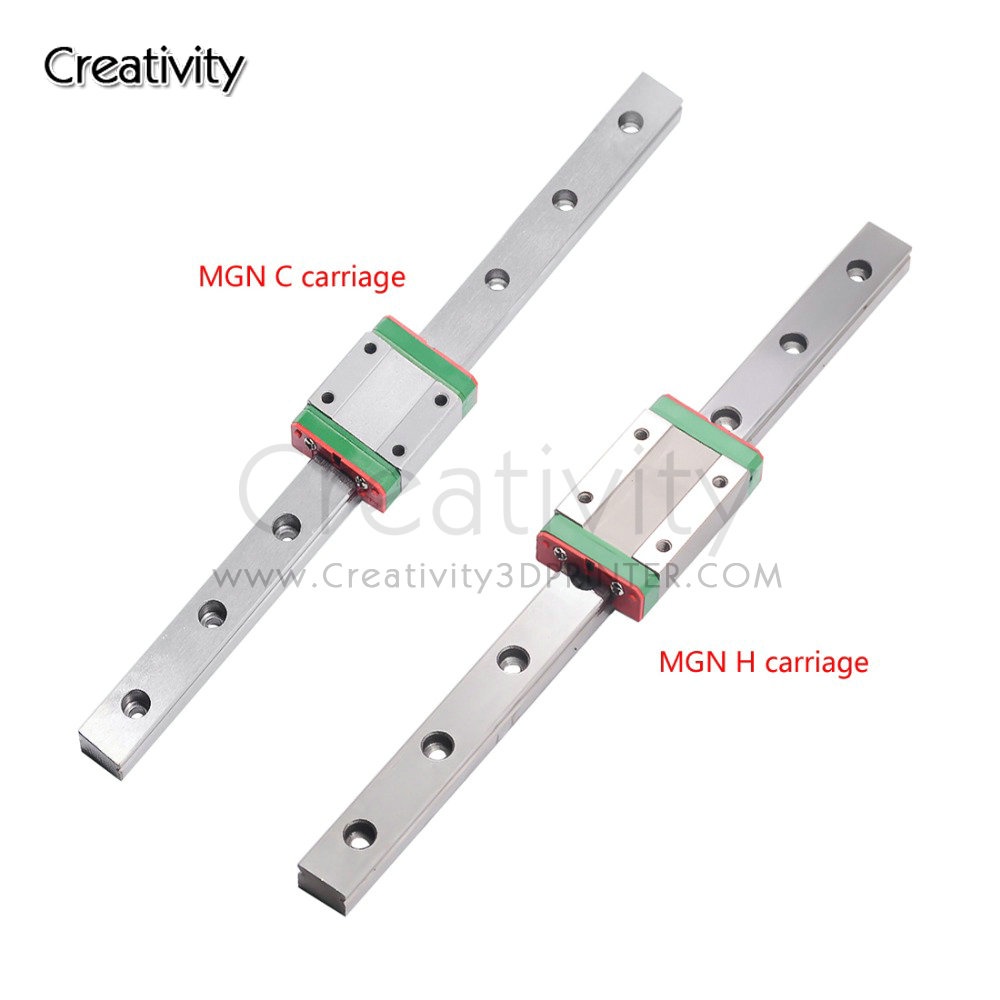 MGN12 Linear Rail with MGN12H Linear Bearing Sliding Block for 3D Printer and CNC Machine 3D ...