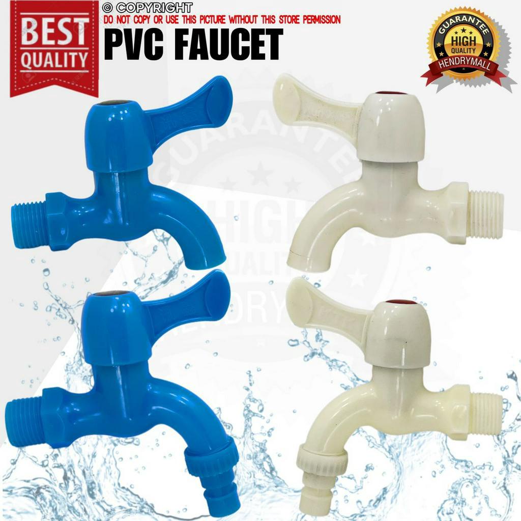 Pvc Plastic Faucet 1/2 with Hose Connector Gripo | Shopee Philippines