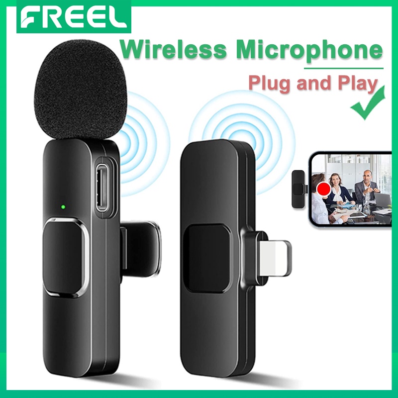Wireless Microphone for iPhone iPad, Wireless Lavalier Microphones ...