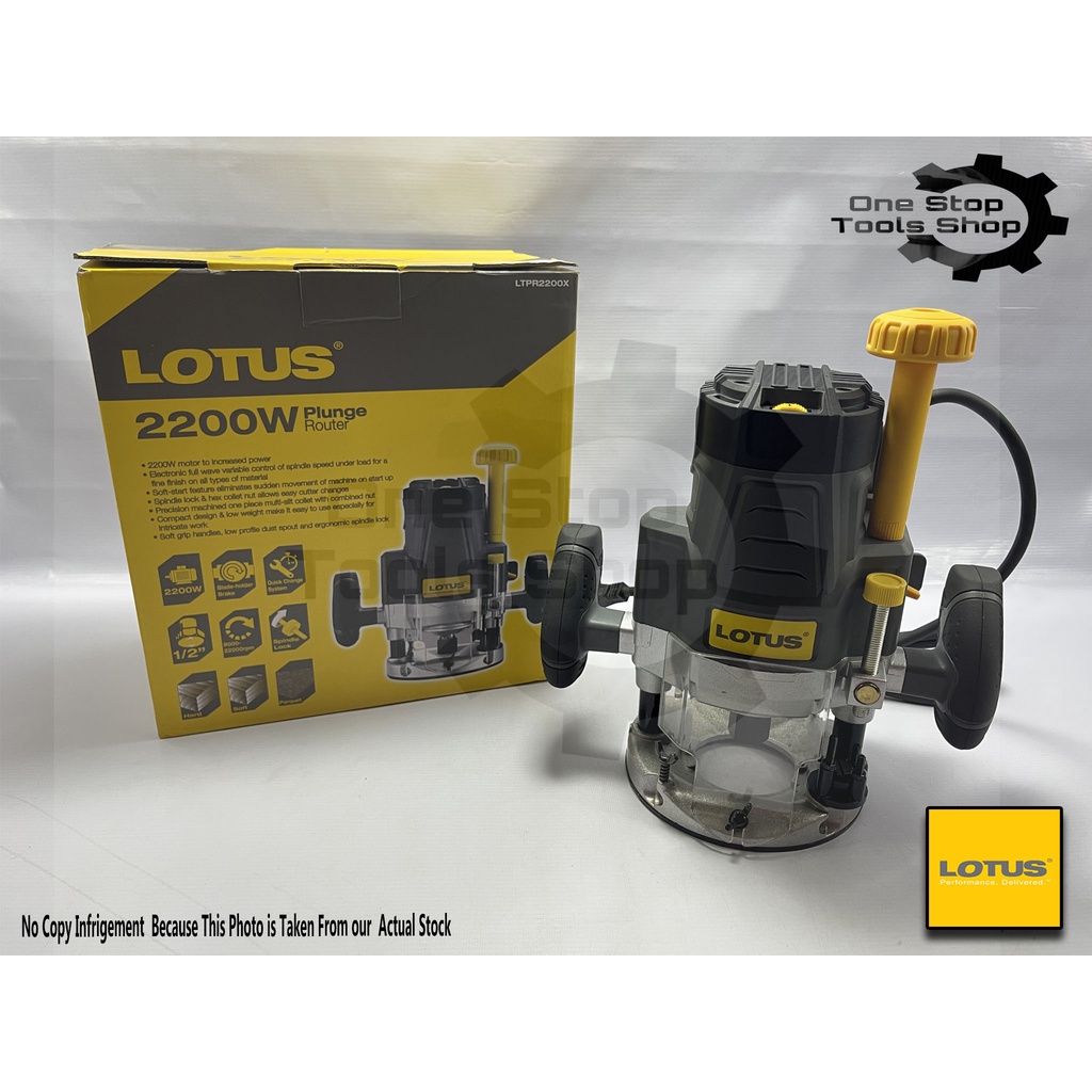 ONE STOP TOOLS SHOP ORIGINAL LOTUS HEAVY DUTY Plunge Router 1/2" Collet ...