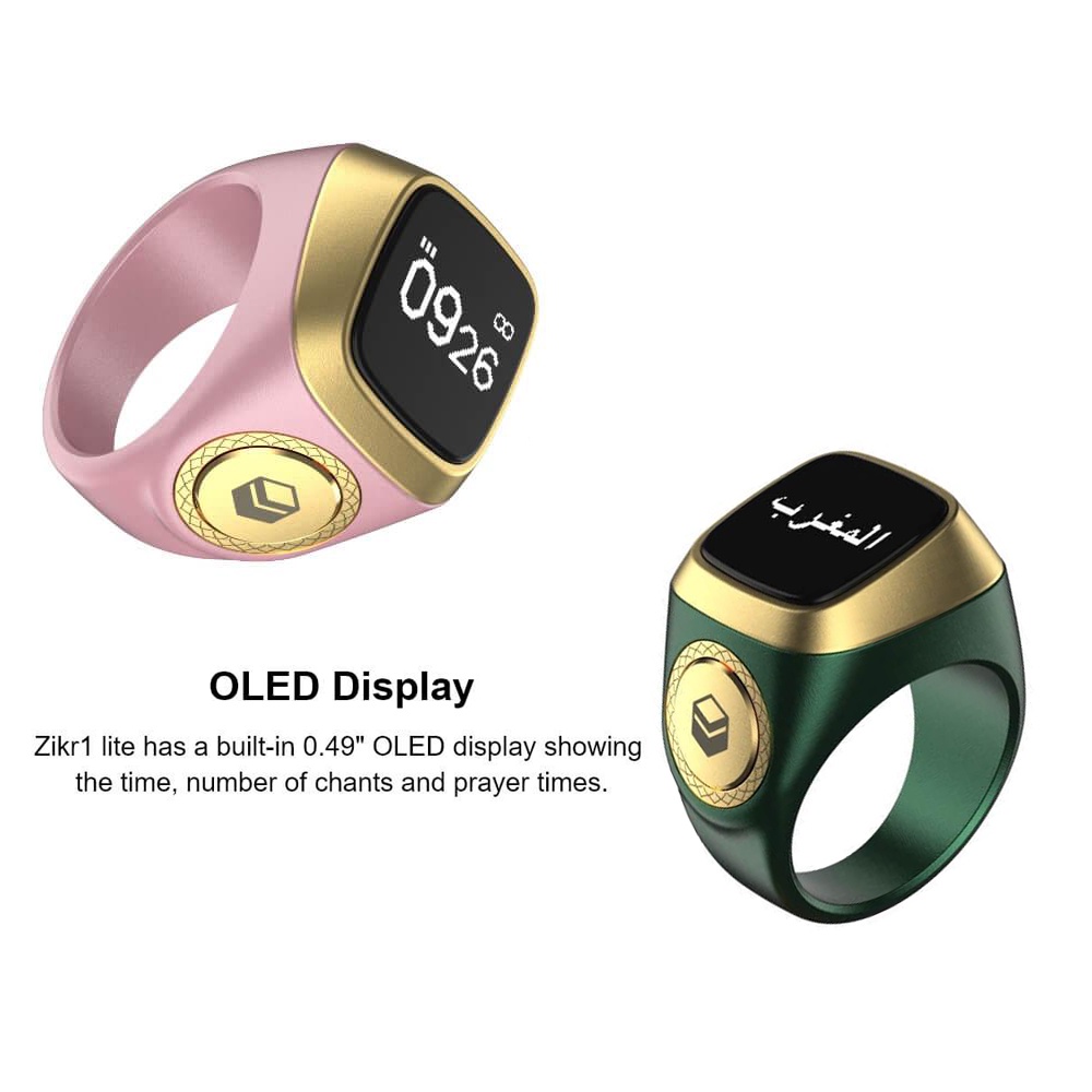 Iqibla Smart Tasbih Tally Counter Ring for Muslims Zikr Ring Digital ...