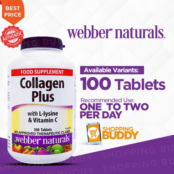100 Tablets - Webber Natural Collagen Plus | Shopee Philippines