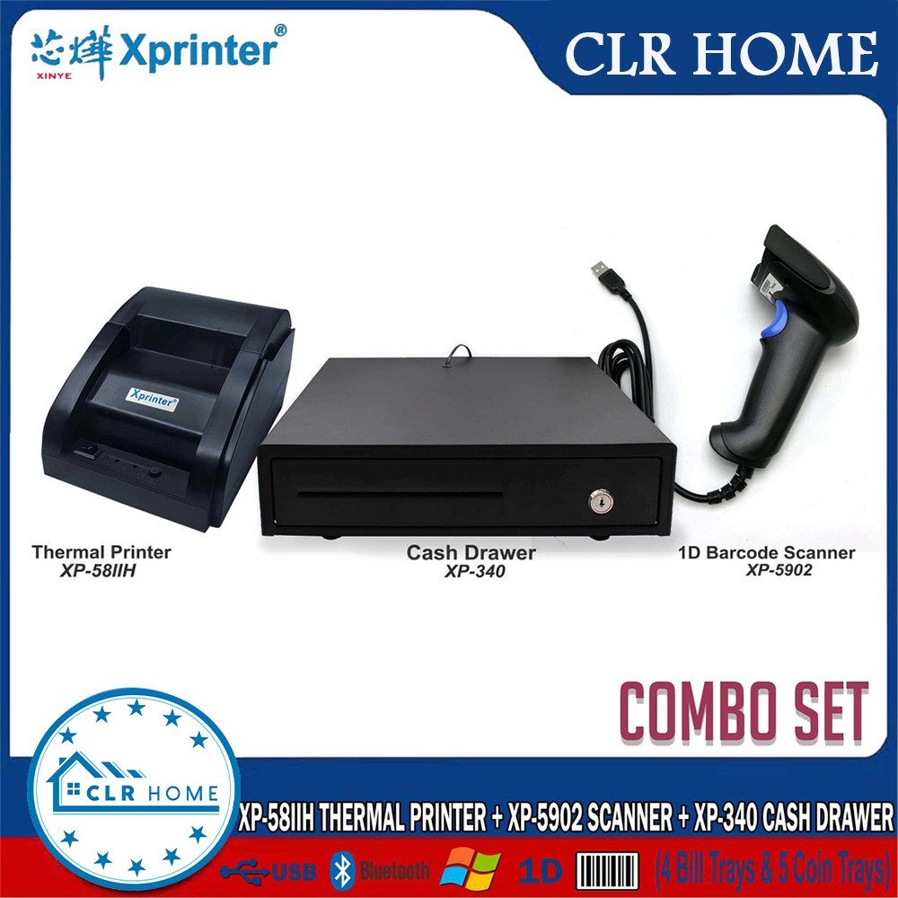 CLR HOME Xprinter XP-58IID (Bluetooth+USB)Thermal Cash Receipt POS ...