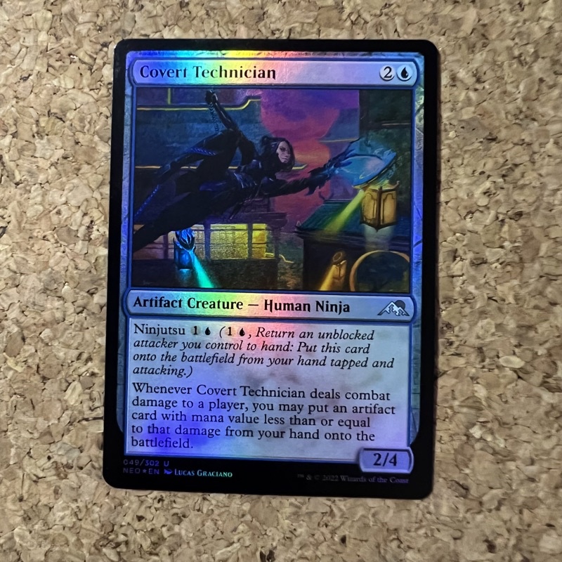 MTG COVERT TECHNICIAN (HUMAN NINJA) KAMIGAWA NEON DYNASTY (BLUE) MAGIC ...