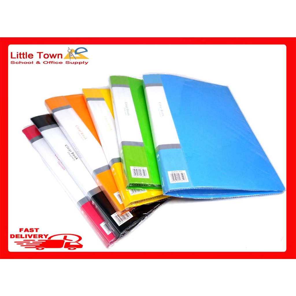 40 Pockets to 80 Pages each Clear Book Non-Refillable Size Long/FC ...