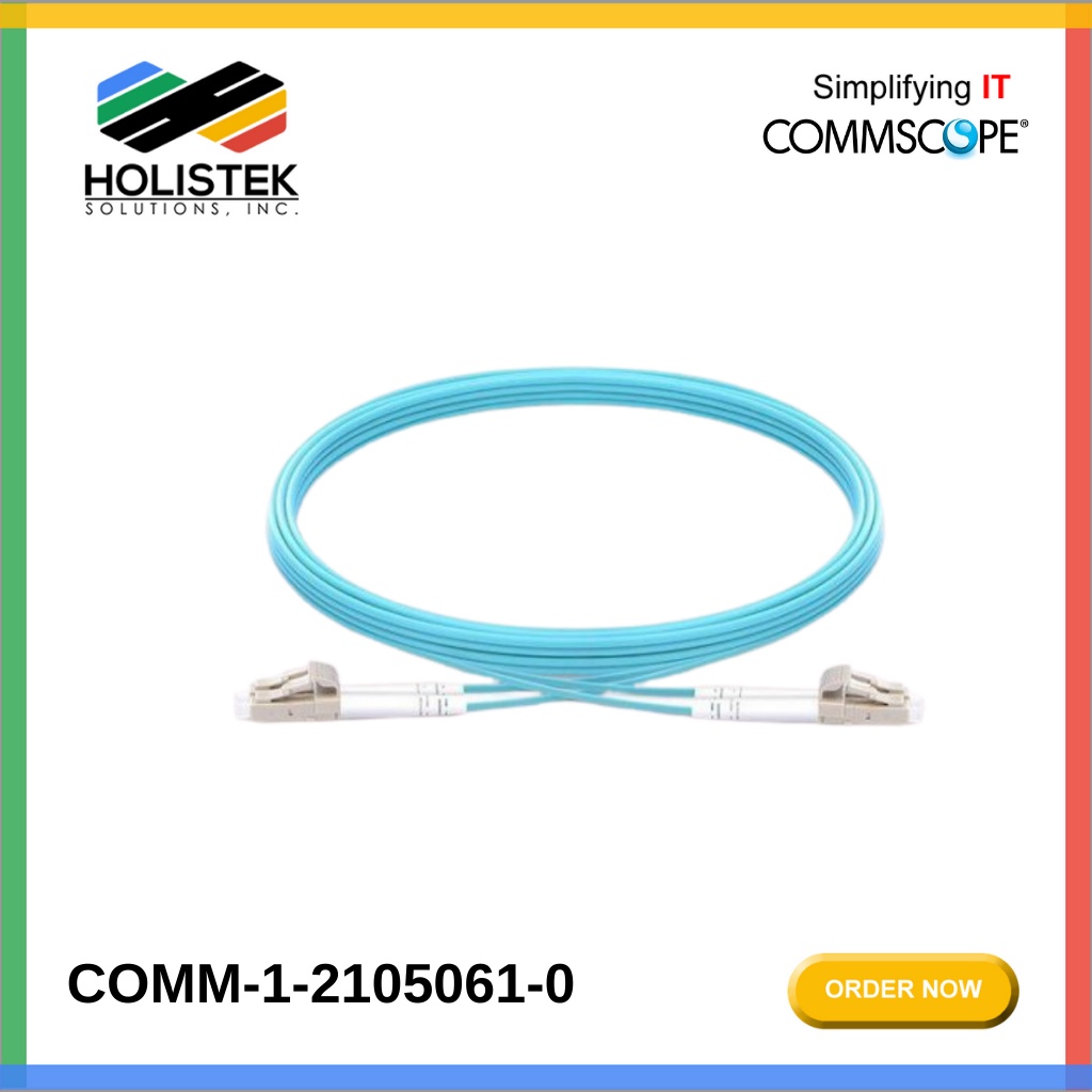 Commscope Fiber Optic Patch Cord, Duplex, Multimode, LC/UPC to LC/UPC ...