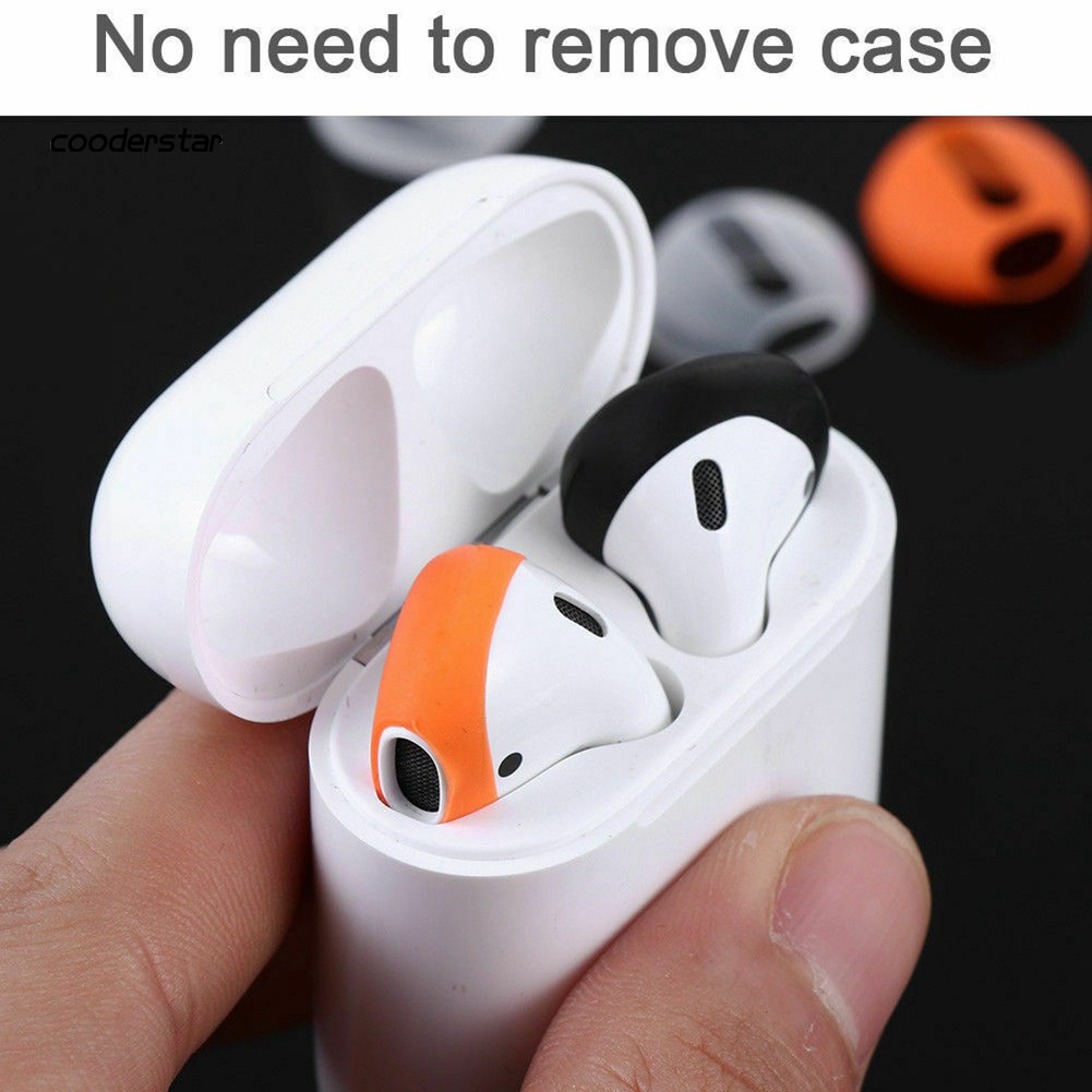 2 Pair Silicone Anti-Slip Earphone Protective Cover Case Eartips for ...