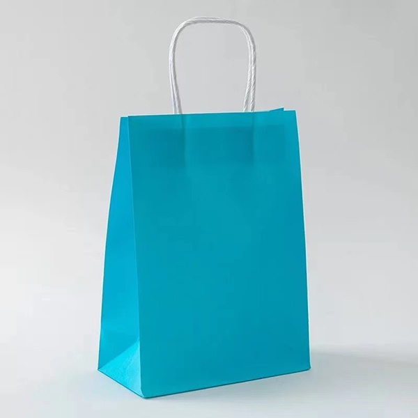 AGAR.SHOP 12pcs Paper bag 21*15*8cm Plain Gift Bag With Handle Lootbag ...