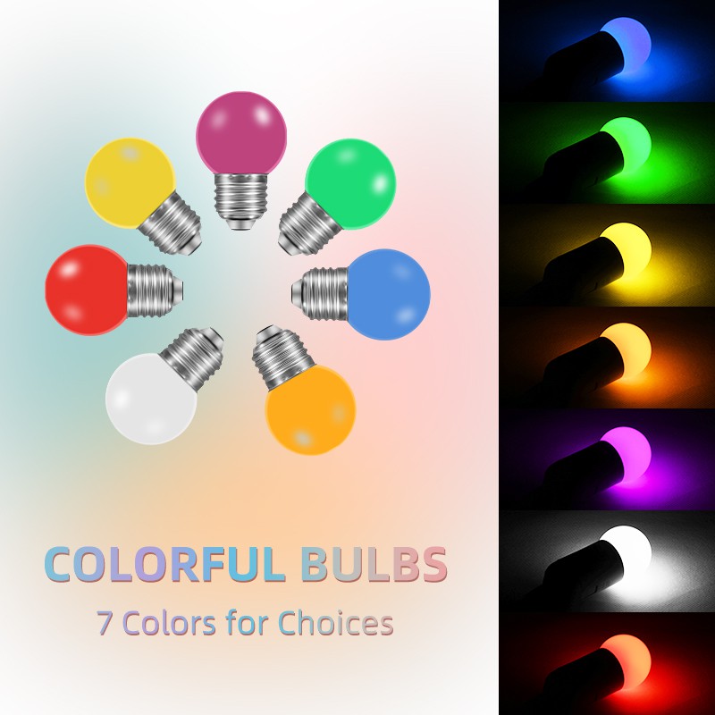 Colorful Light Bulb Led Bulb E27 Lamp Mutil Color Lights Bulb White ...