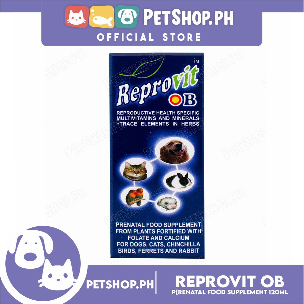 Reprovit OB Multivitamins 120ml Prenatal Food Supplement For Dogs, Cats ...