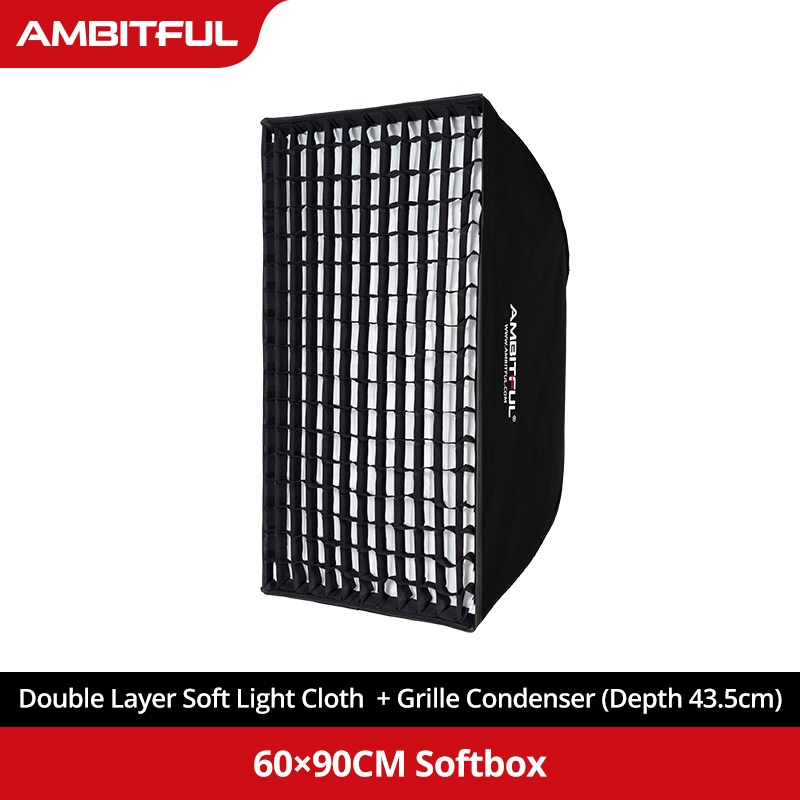 AMBITFUL 60x90cm 22x90cm 30x120cm 35x160cm 95cm Rectangular Octagonal Honeycomb Grid Softbox for ...