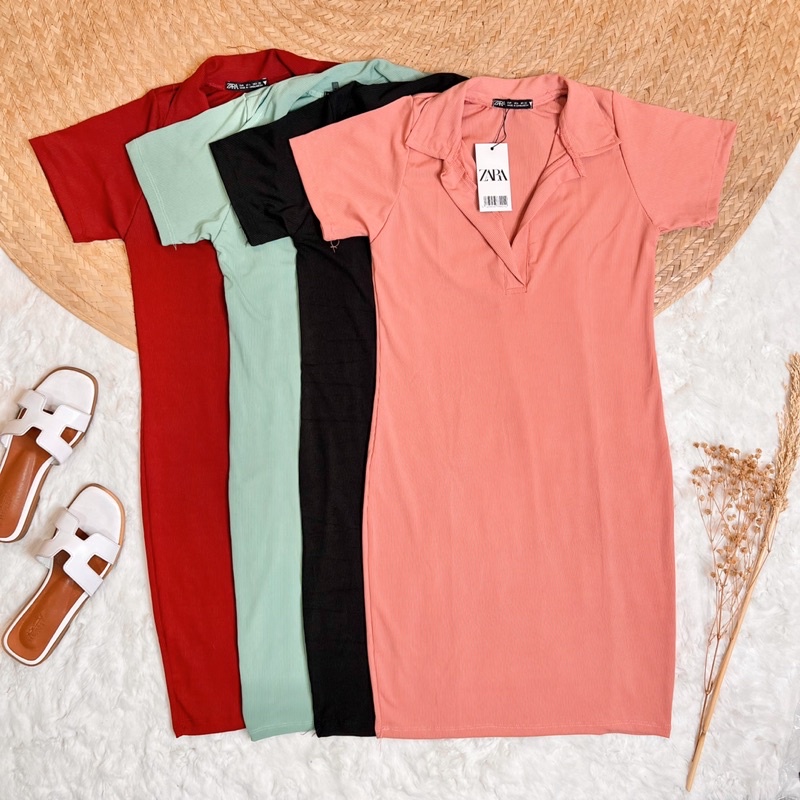 ZENY ZARA POLO DRESS KOREAN | TOPLINE CLOTHING | Shopee Philippines