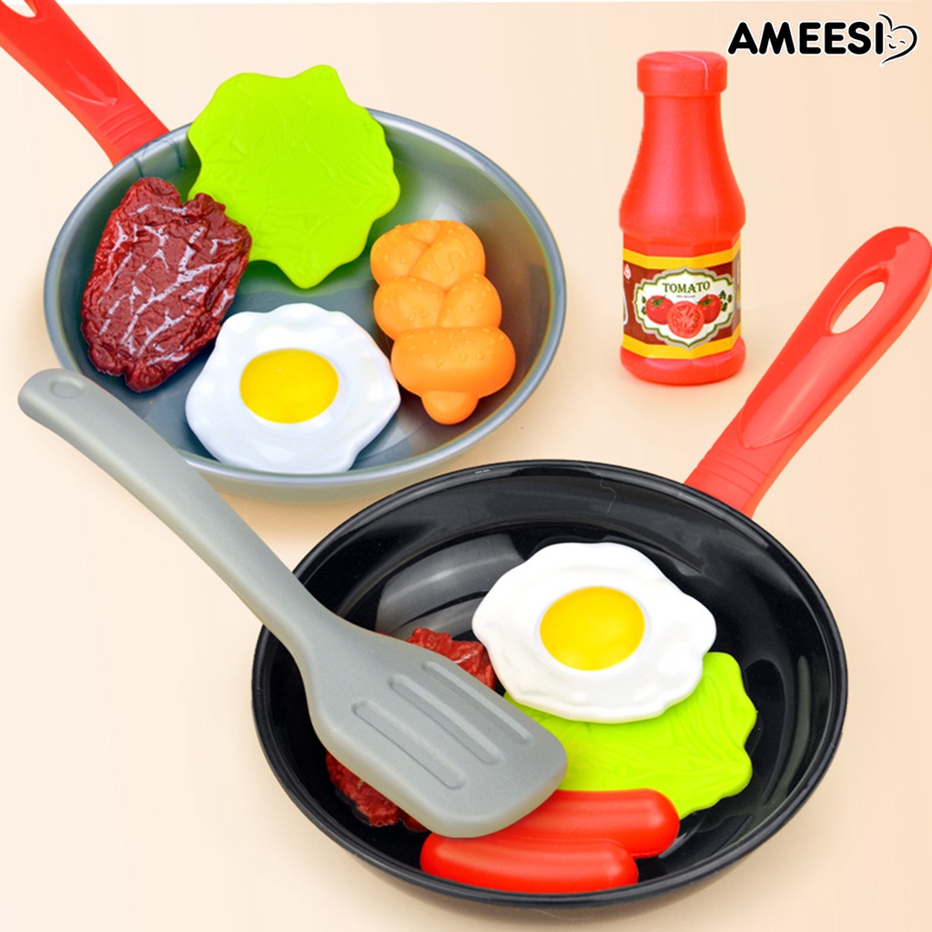 Ameesi Simulation Food Toy Realistic Interactive Mini Toddler Pot Steak ...