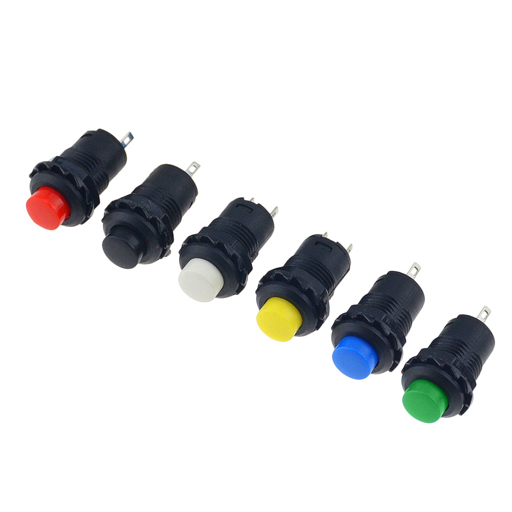 6PCS DS-427 Momentary Pushbutton Switches 12mm ON-OFF Push Button ...
