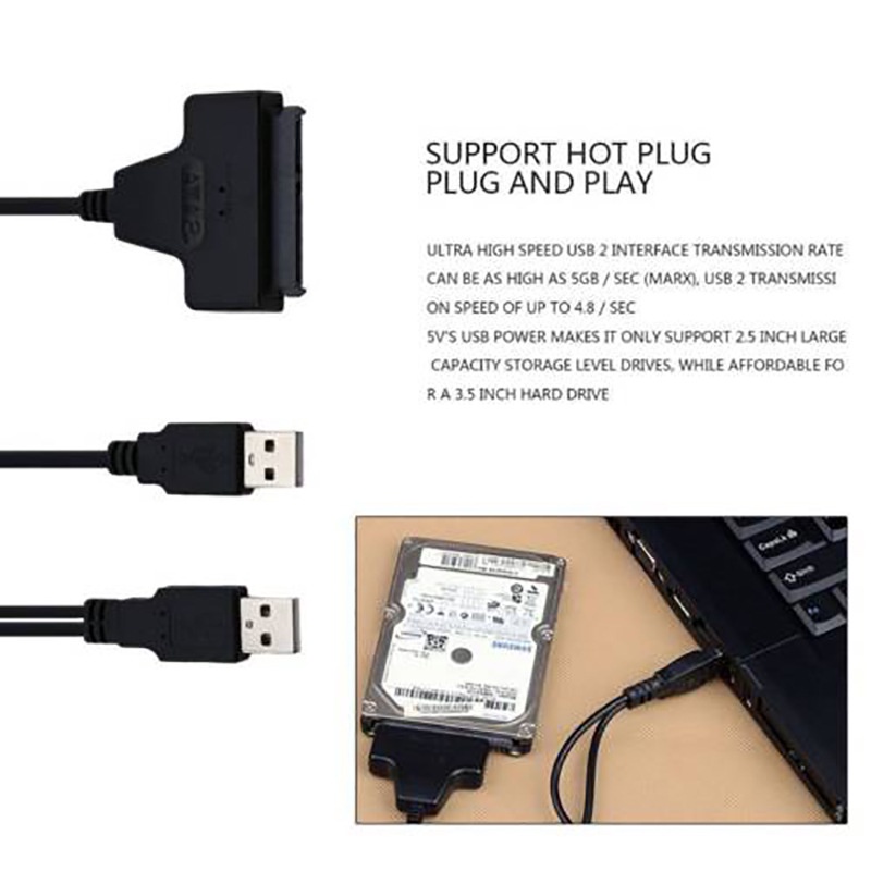 USB2.0 To SATA Cable Computer Connection 2.5-Inch Mechanical SSD Solid ...