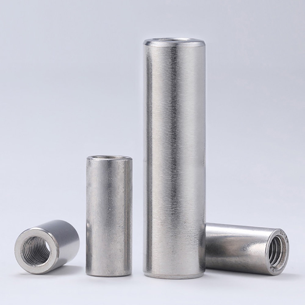 M10 M12 Round Rod Coupling Nut 304 Stainless Steel Long Cylinder Nuts ...