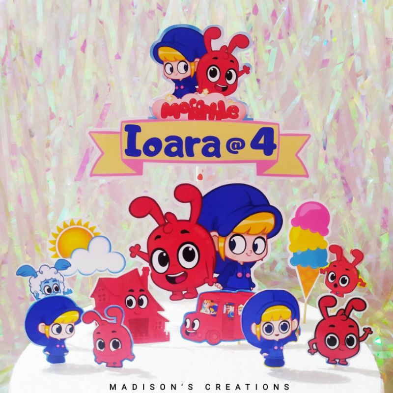 Mila & Morphle Party Cake Toppers/Banner, Backdrop Set (Personalize ...