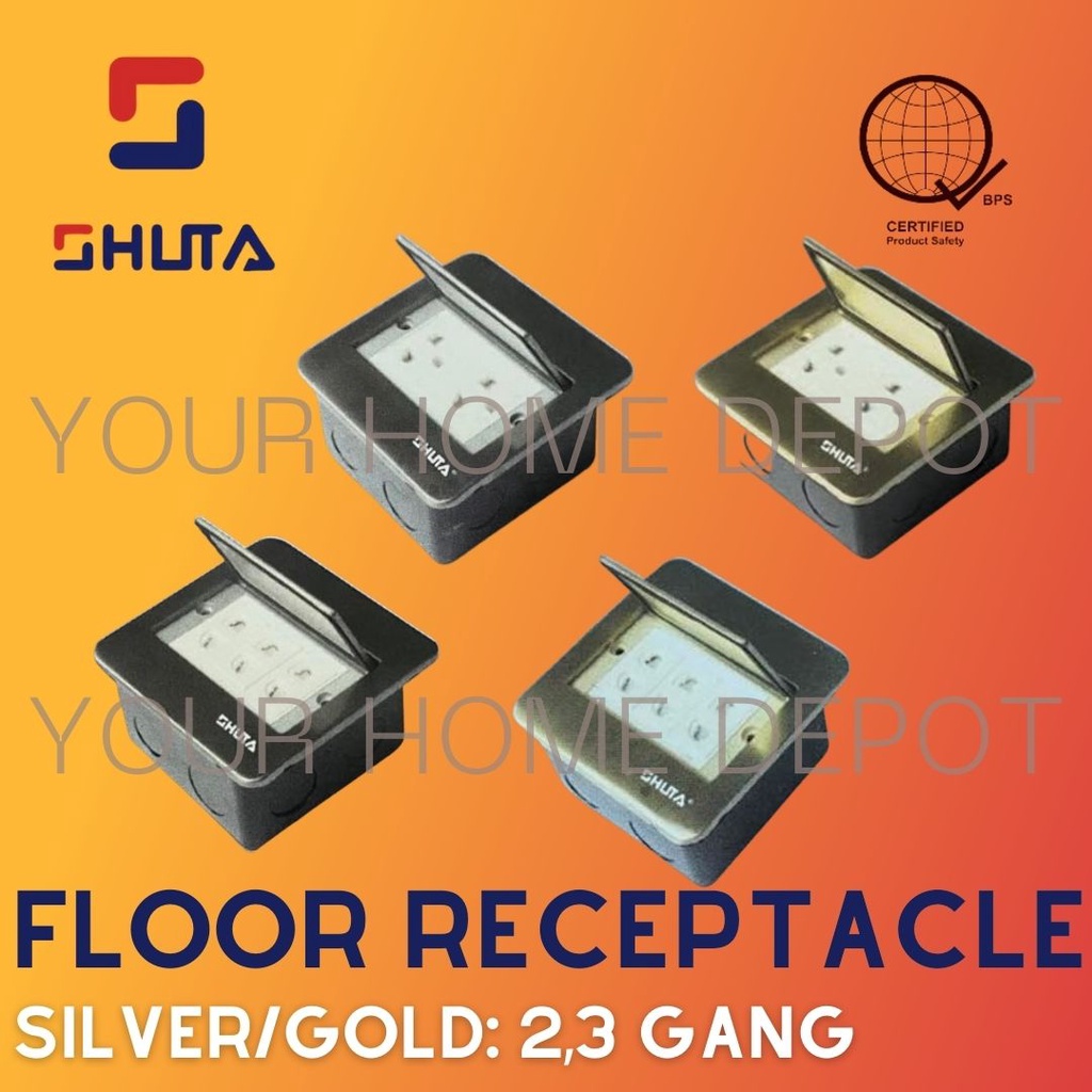 Floor Receptacle with 2,3 Gang Universal Outlet Heavy Duty SHUTA ...