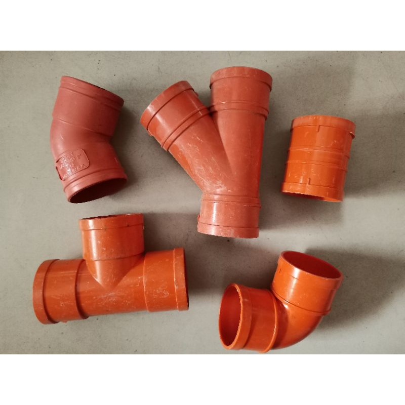 Good Quality PVC Orange Fittings Elbow 45° and 90° , Coupling and Tee ...