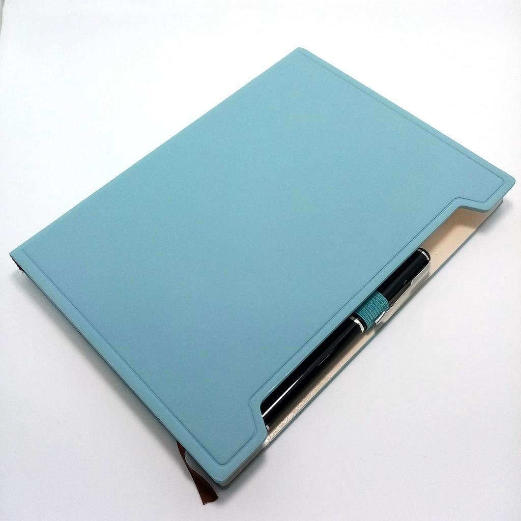A5 Pastel Color Notebook Leather with pen 416 Pages notepad big Thick ...