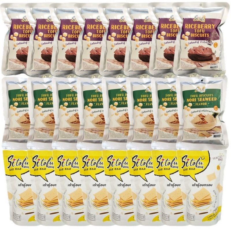24 Packs Tofu Biscuits Original Flavor Nori Seaweed Riceberry | Shopee ...