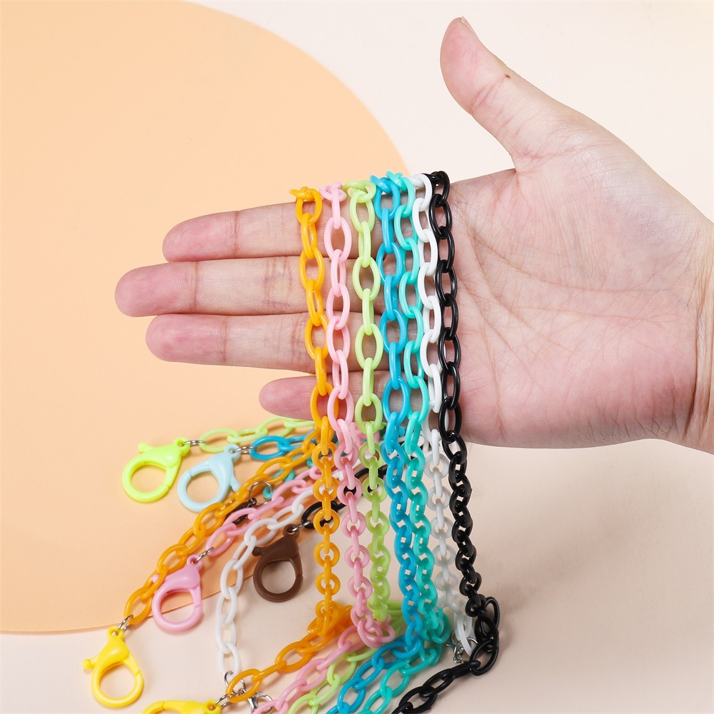 50CM Colorful Chain Plastic Chain Links Acrylic Link Chain Keychains ...