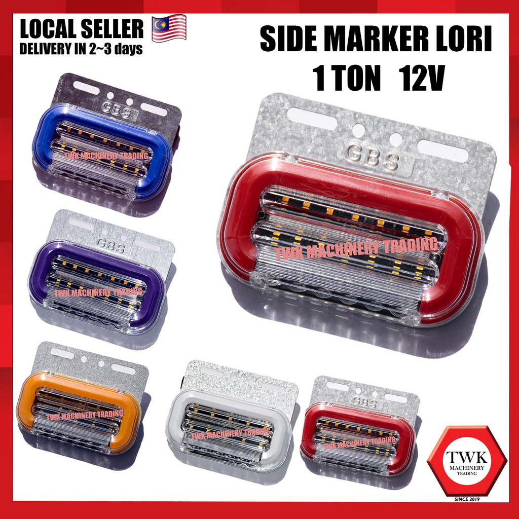 TWK 12V LED DOUBLE Illuminated Safety Side Marker Signal Indicator ...