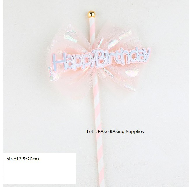 happy birthday cake topper ribbon cake topper ribbon happy birthday ...