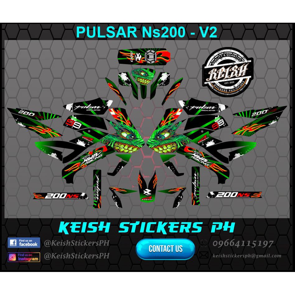 Decals for NS 200 V2 | Shopee Philippines