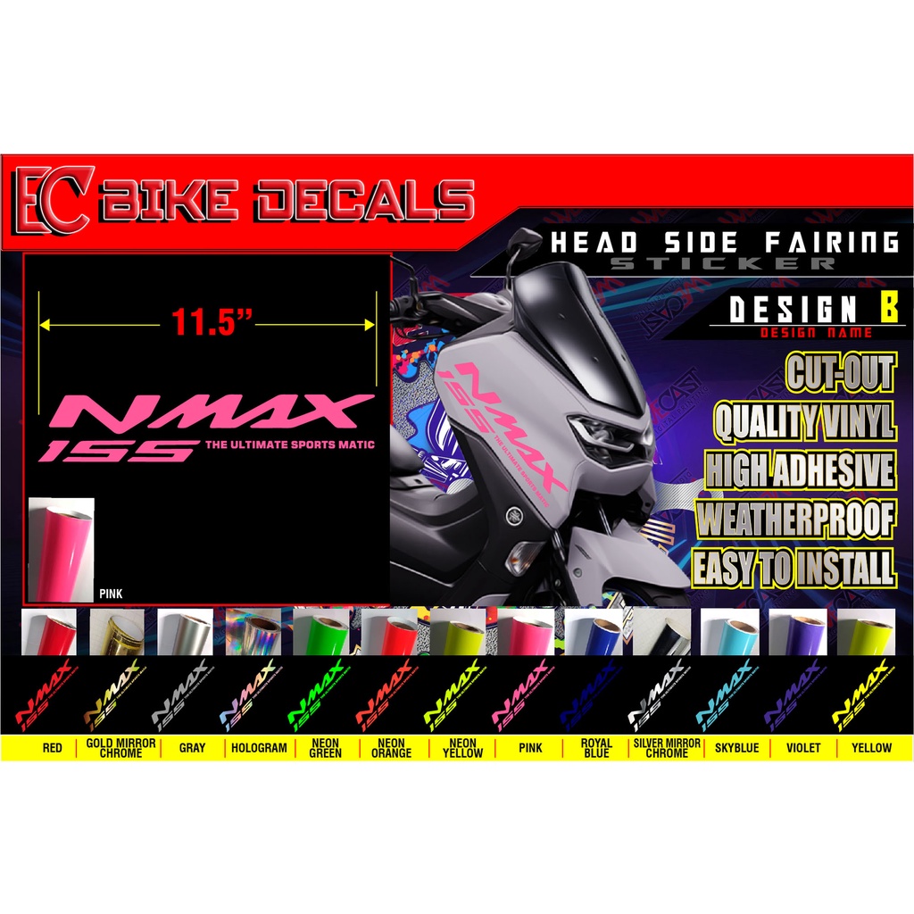 Yamaha NMAX 155 Side head Fairings Sticker The Ultimate Sports Matic ...